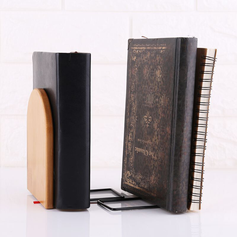 Nature Bamboo Desktop Organizer Bookends Book Ends Stand Holder Shelf ...