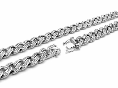 Hip Hop POLO-G 1300 Pendant 16" 18" 20" Iced Cuban Box Lock Chain ...