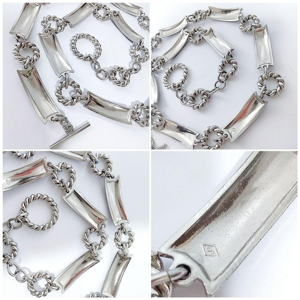 Gucci 1970s Blue & Silver Enamel Dress Belt GG Vintage Rare | eBay