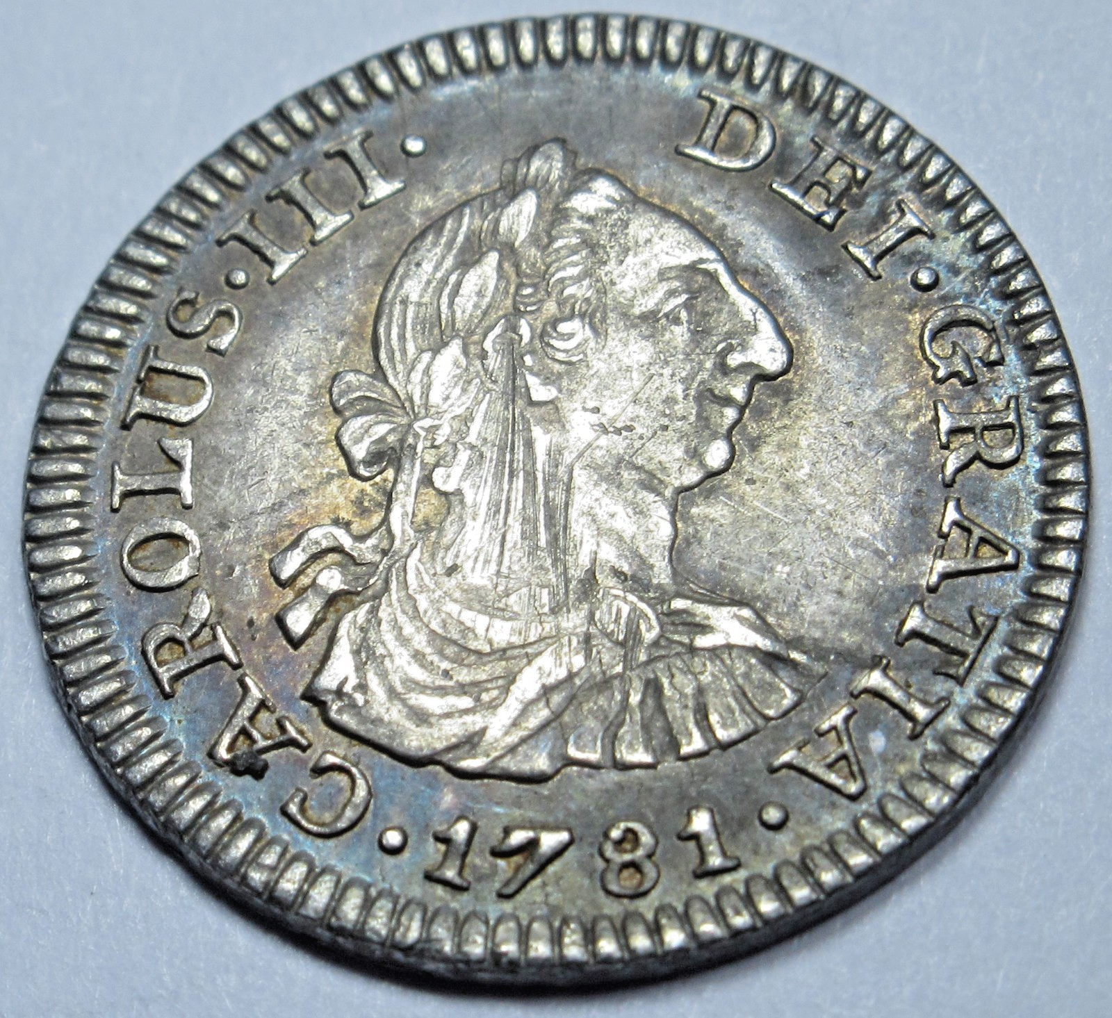 1781 VF-XF Mexico Silver 1/2 Reales Genuine Antique Spanish Colonial ...