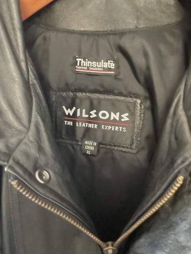 Wilson's 100% Leather Experts Jacket Men's Bomber XL Black Thinsulate ...