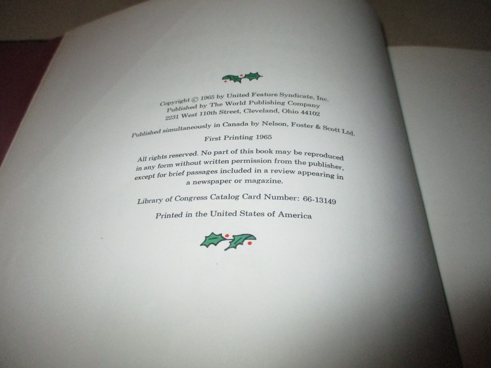 A Charlie Brown Christmas - First 1st Printing 1965 Hardcover Peanuts ...