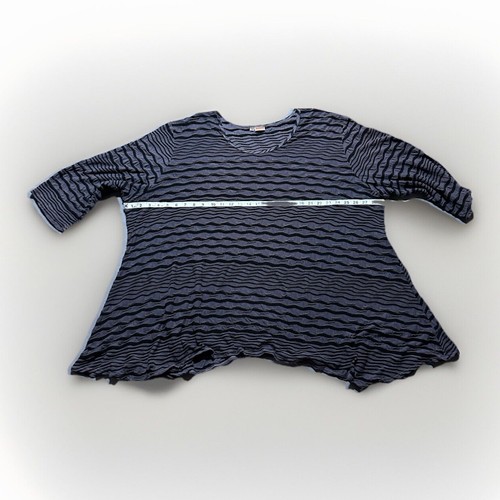 Tianello Steve Barraza Asbury Top Tunic Hankerchief Hem Ripple Knit 3XL ...