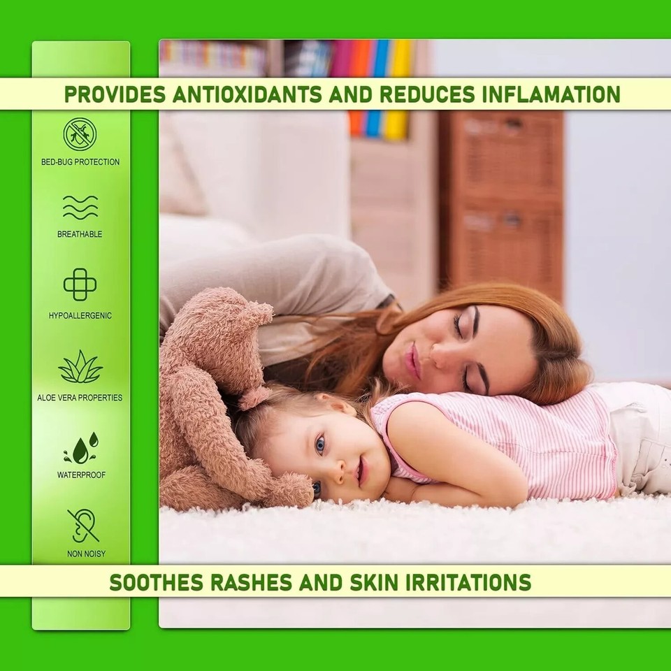 Extra Deep Quilted WATERPROOF Mattress Protector Anti-allergic Fitted ...