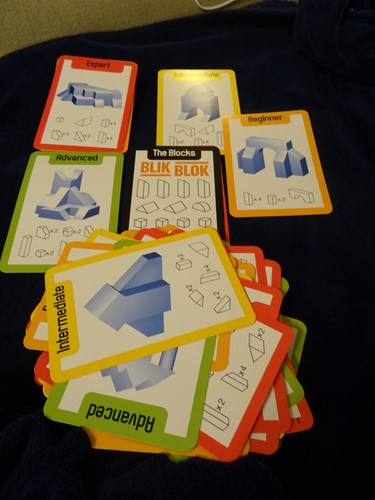 BLIK BLOK BUILDING BLOCKS, 28 WOODEN BLOCKS, 100 BLIK BLOK CARDS, BE ...