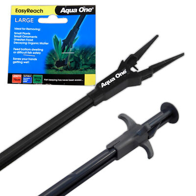 Aqua One EasyReach Aquarium Tongs 70cm long - Easy-to-Use Grabber Fish ...