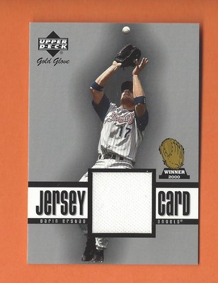2001 UPPER DECK GOLD GLOVE DARIN ERSTAD GAME-USED JERSEY #GG-DE ANAHEIM ...