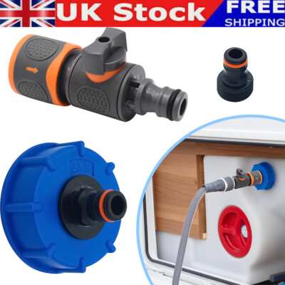 Water Inlet Filler Cap Adapter Motorhome Caravan Quick Hose Coupling ...