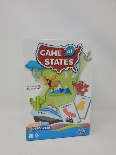 Game Of States Board Game US Geography Hasbro Ready Set Discover Ages 3 ...