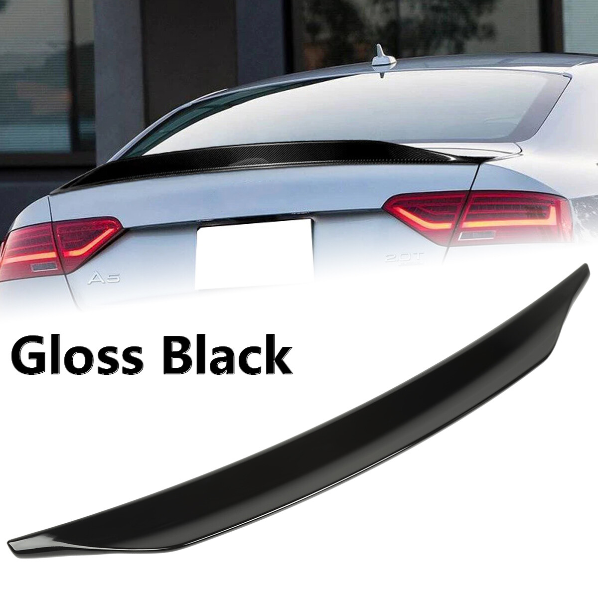 Ducktail Rear Boot Trunk Spoiler Wing Lip S5 Look For Audi A5 B8 Coupe ...