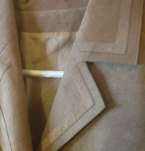 Women's M/L Lightweight Long Tan Suede Duster Coat EUC | eBay