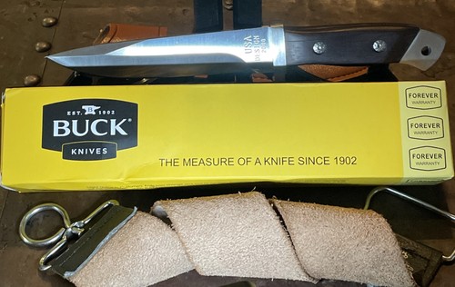 2008 Buck Field Knife 5 1/2”, Fixed, Sheath. NIB! Clone | eBay