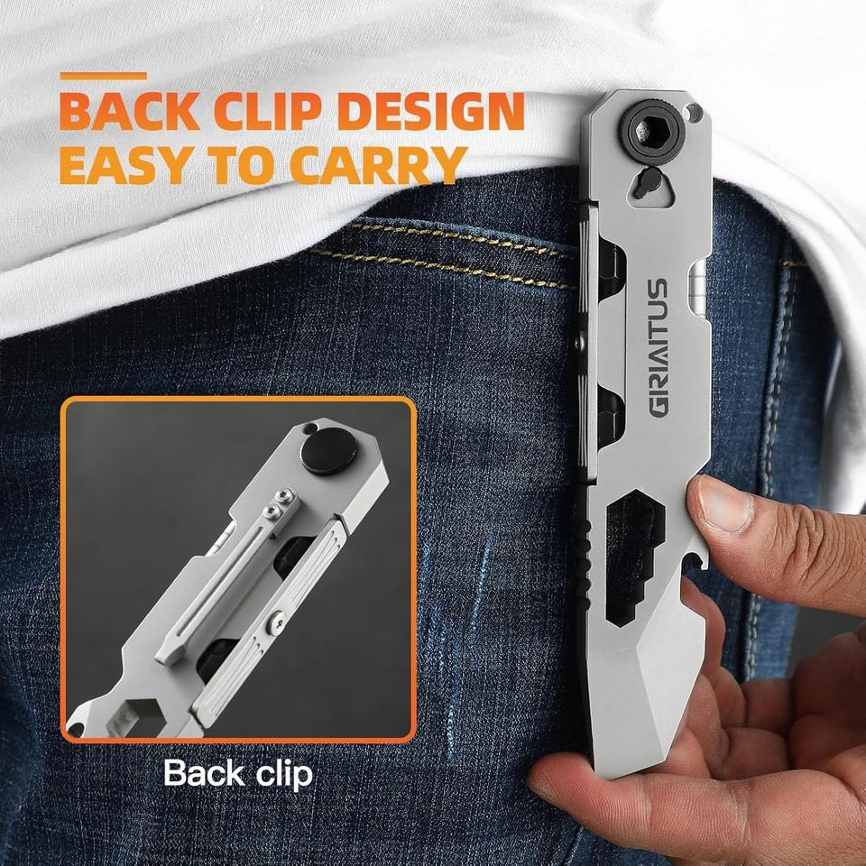 EDC Pry Bar Multitool with Bi-Directional Ratchet Screwdriver ...