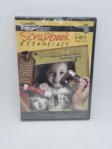 LumaPix Fotofusion Scrapbook Essentials Poppy SEI CD Software Digital ...