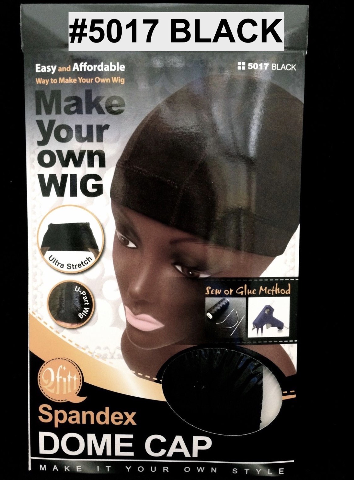 QFITT SPANDEX DOME CAP MAKE YOUR OWN WIG ULTRA STRETCH DOME CAP BLACK #5017 | eBay