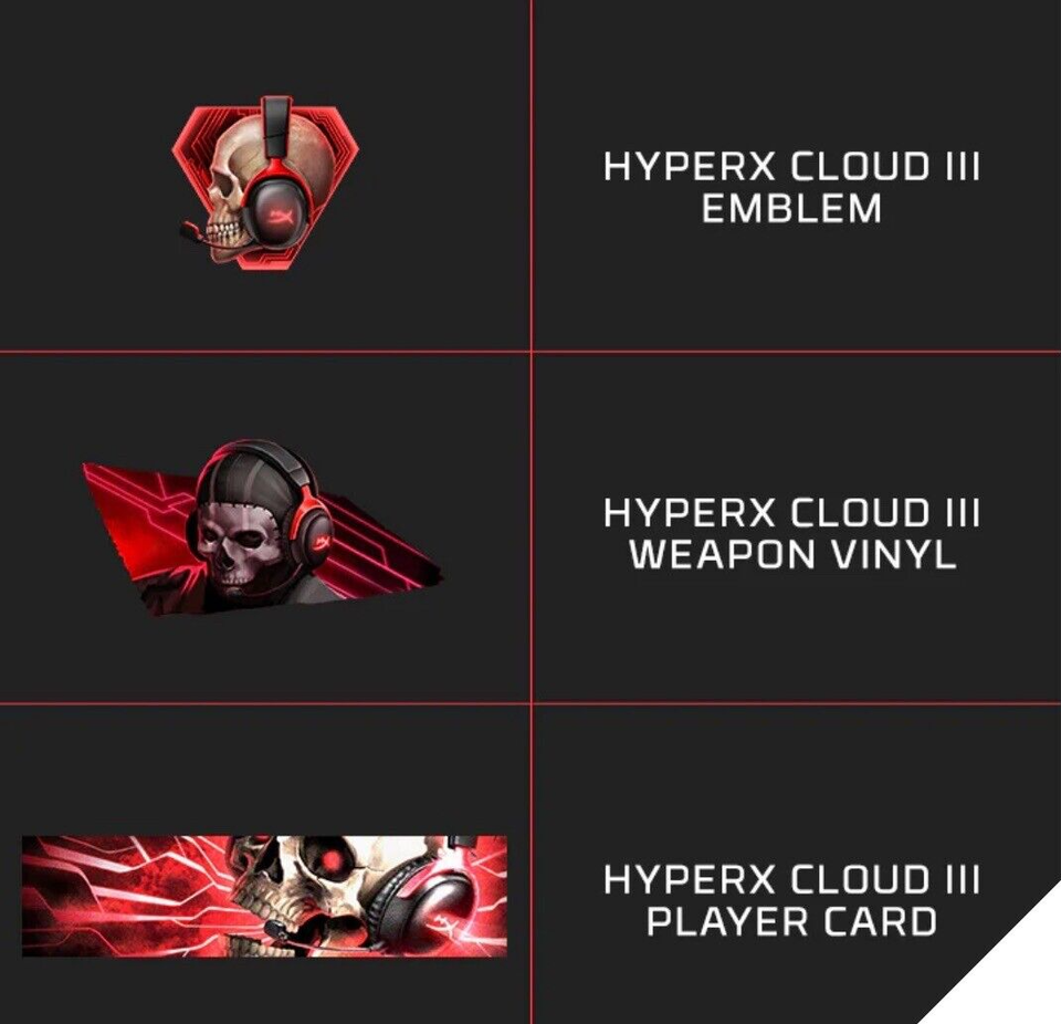 HyperX Bundle MW3 Vinyl/Emblem/Calling Card Call Of Duty Modern Warfare ...