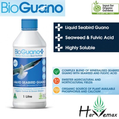 BioGuano Seabird Guano Liquid Hydroponics Nutrient 1L Bio Guano Highly ...