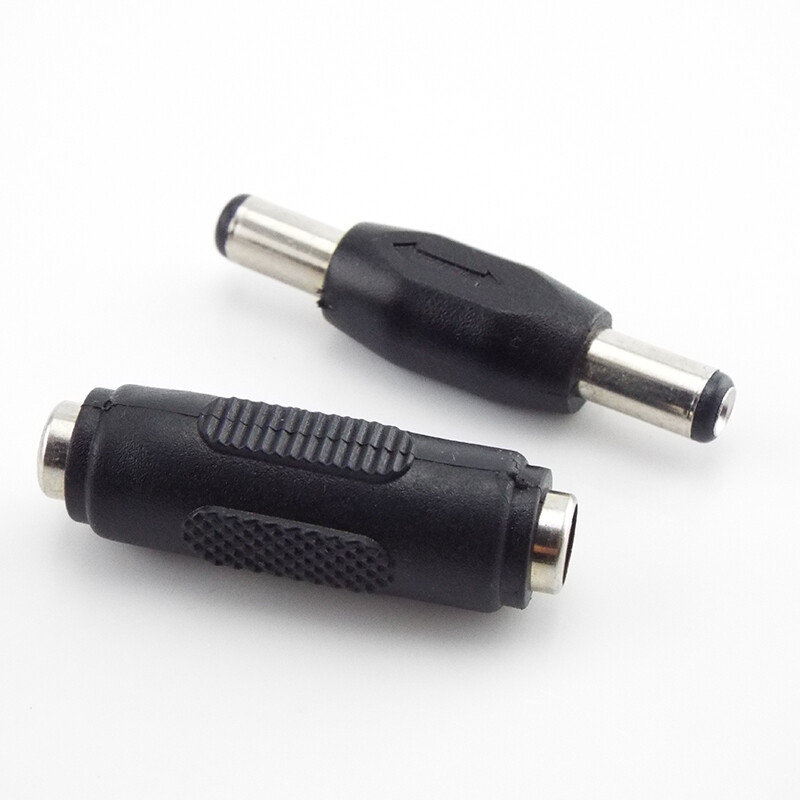 5.5x2.1mm DC male to male female to female Power Connector Jack Adaptor ...