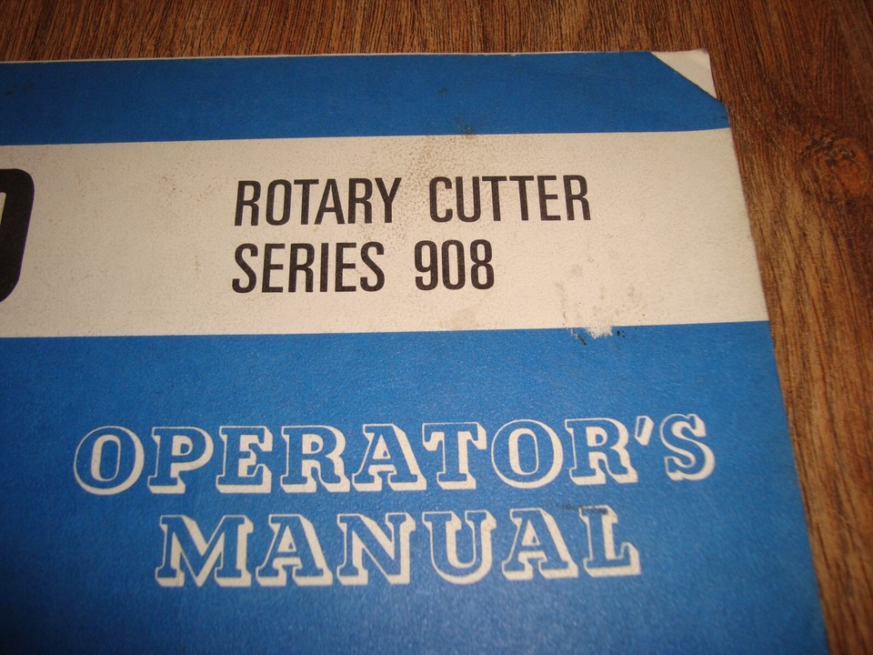 Ford Series 908 Rotary Cutter Operator's Manual | eBay
