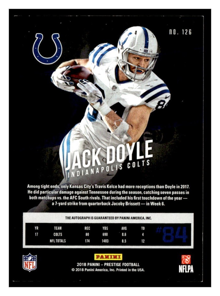JACK DOYLE 2018 PANINI PRESTIGE AUTOGRAPH AUTO Panini Chronicles | eBay
