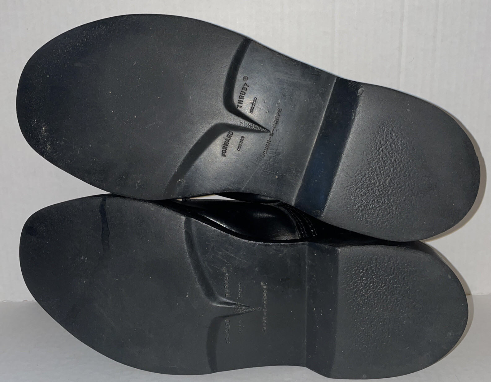 LL Bean Mens 8.5D Black CUSH-N-CREPE Oxford Shoe FORWARD THRUST SOLE ...