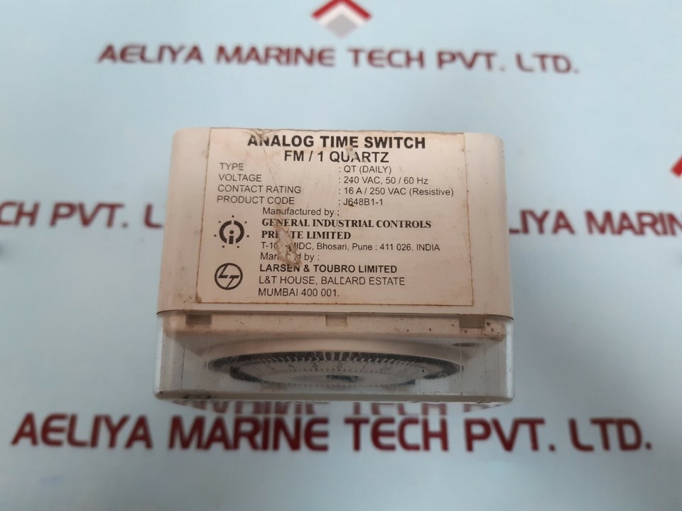Larsen & Toubro GIC QT (DAILY) J648B1-1 Analog Time Switch FM/1 QUARTZ ...