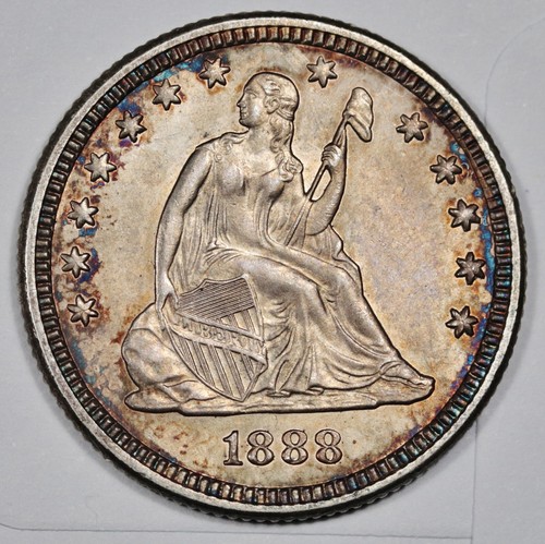 1888 Seated Liberty Quarter. Business Strike Pretty Natural Tone. UNC ...