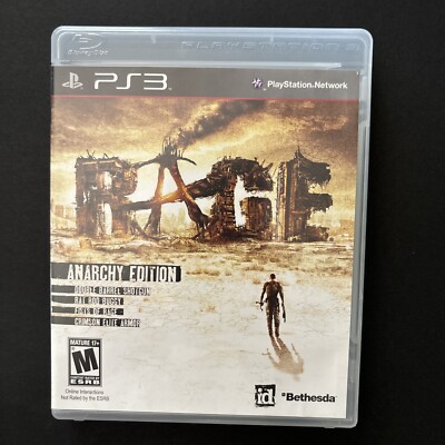 Rage Anarchy Edition PS3 PlayStation 3 - Game & Case | eBay