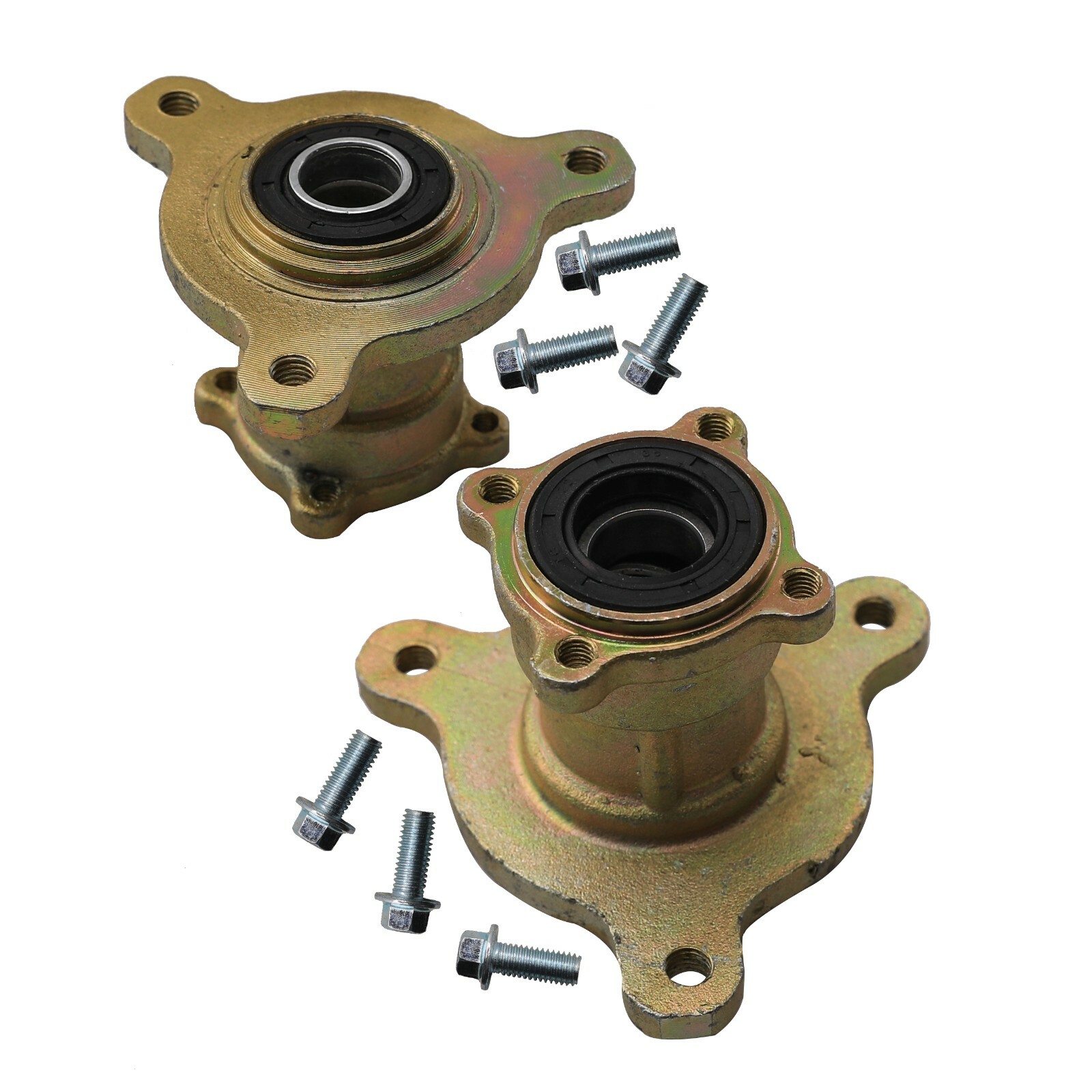 3 Stud Front Wheel Rim Hub +17mm Stub Axle Quad Bike Go Kart ATV Buggy ...