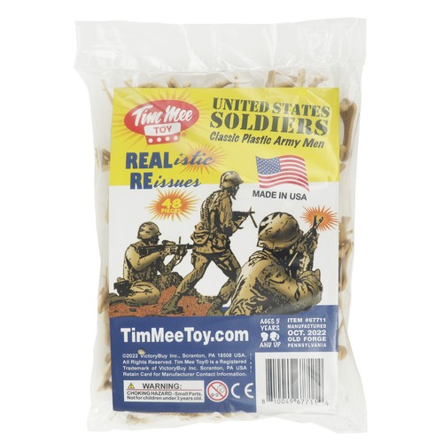 TimMee Processed Plastic Army Men 48pc Tan Tim Mee Toy Soldier Figures ...
