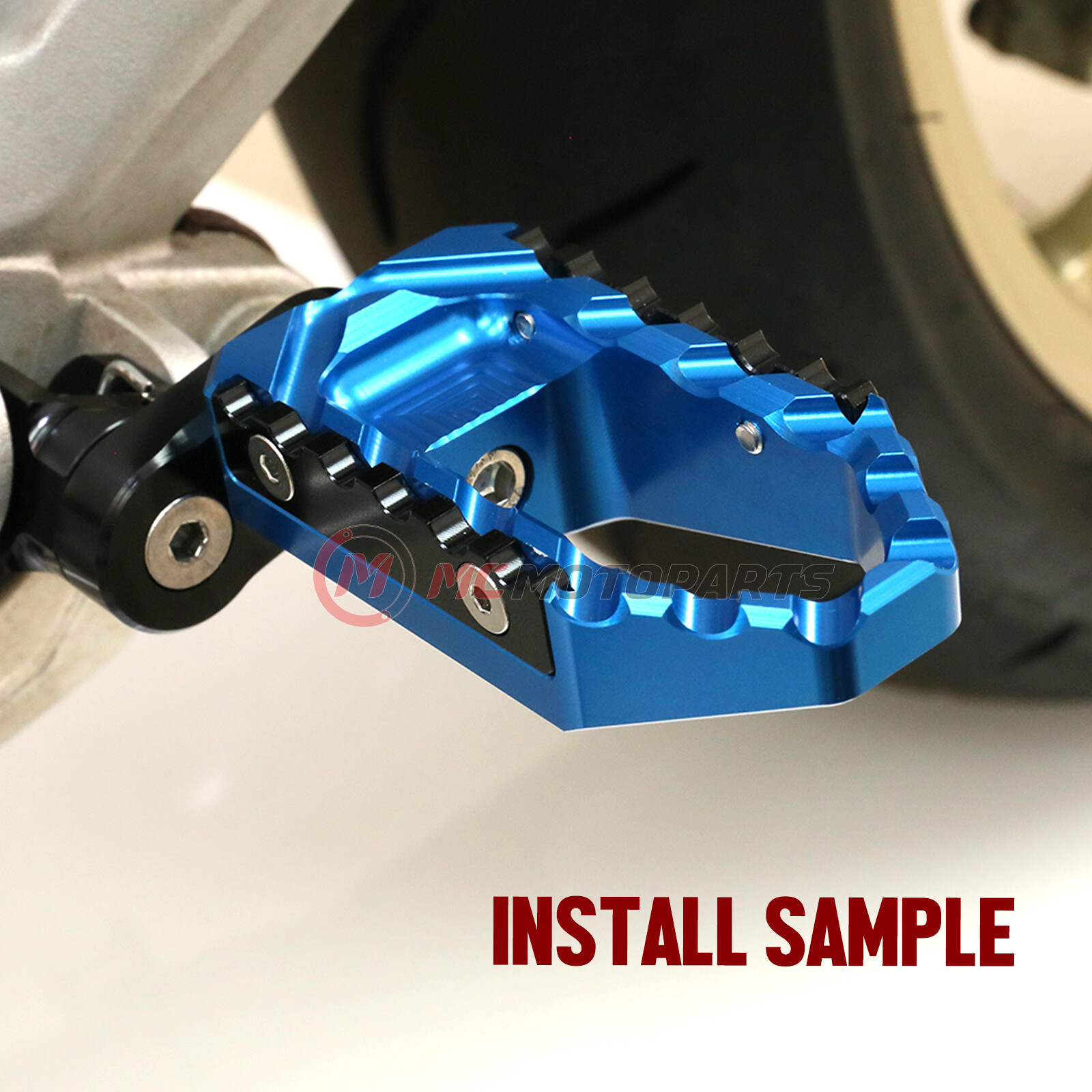 Blue CNC Front Foot Pegs TOUR 25mm Adjustable For Ducati Diavel 1260 S ...