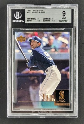 2001 Upper Deck Ichiro Suzuki #271 Rookie RC BGS 9 w 2x9.5 | eBay