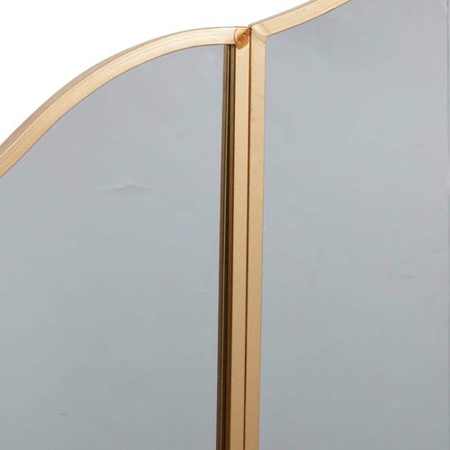 Litton Lane 31 in. x 53 in. Arched Rectangle Framed Gold Wall Mirror ...