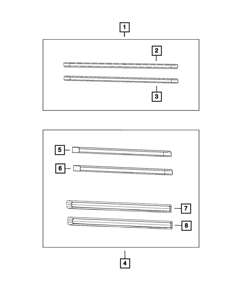 Genuine Mopar Front Door Molding Right 68140232AA | eBay