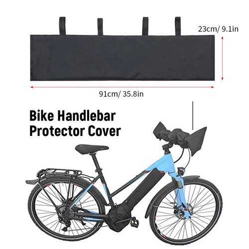 High-Density Oxford Bicycle Handlebar Cover 38cm Foldable Waterproof ...