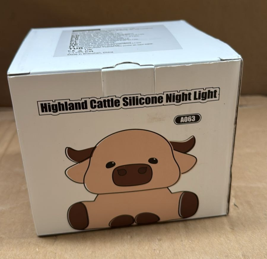 YuanDian Highland Cow Night Light, Squishy Silicone Lamp. Rechargeable ...