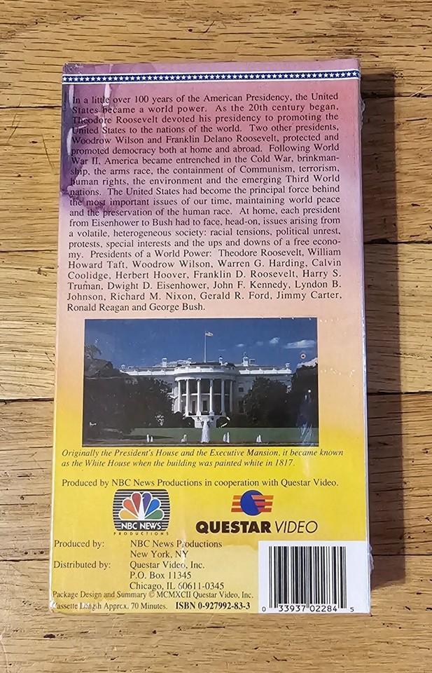 Portraits Of American Presidents VHS Sealed Tape 1901-1992 NBC News | eBay