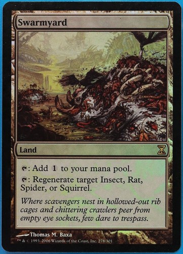 Swarmyard FOIL Time Spiral PLD Land Rare MAGIC MTG CARD (ID# 483935 ...
