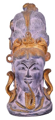 White Whale Brass Antique Goddess Naag Devi Head Idol Figurine Home ...