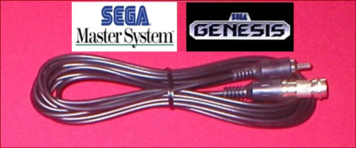 12Ft Video Cable & RF Coax TV Adapter for Sega Master System & Sega ...
