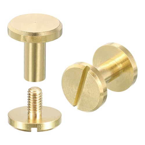 10x10mm Flat Studs Rivet Binding Rivets Screw Back Rivets DIY 15 Sets ...