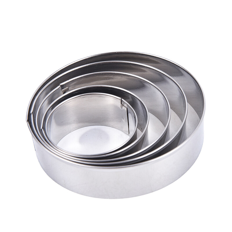 1Set Round Circle Stainless Steel Cookie Cutter Biscuit DIY Baking ...