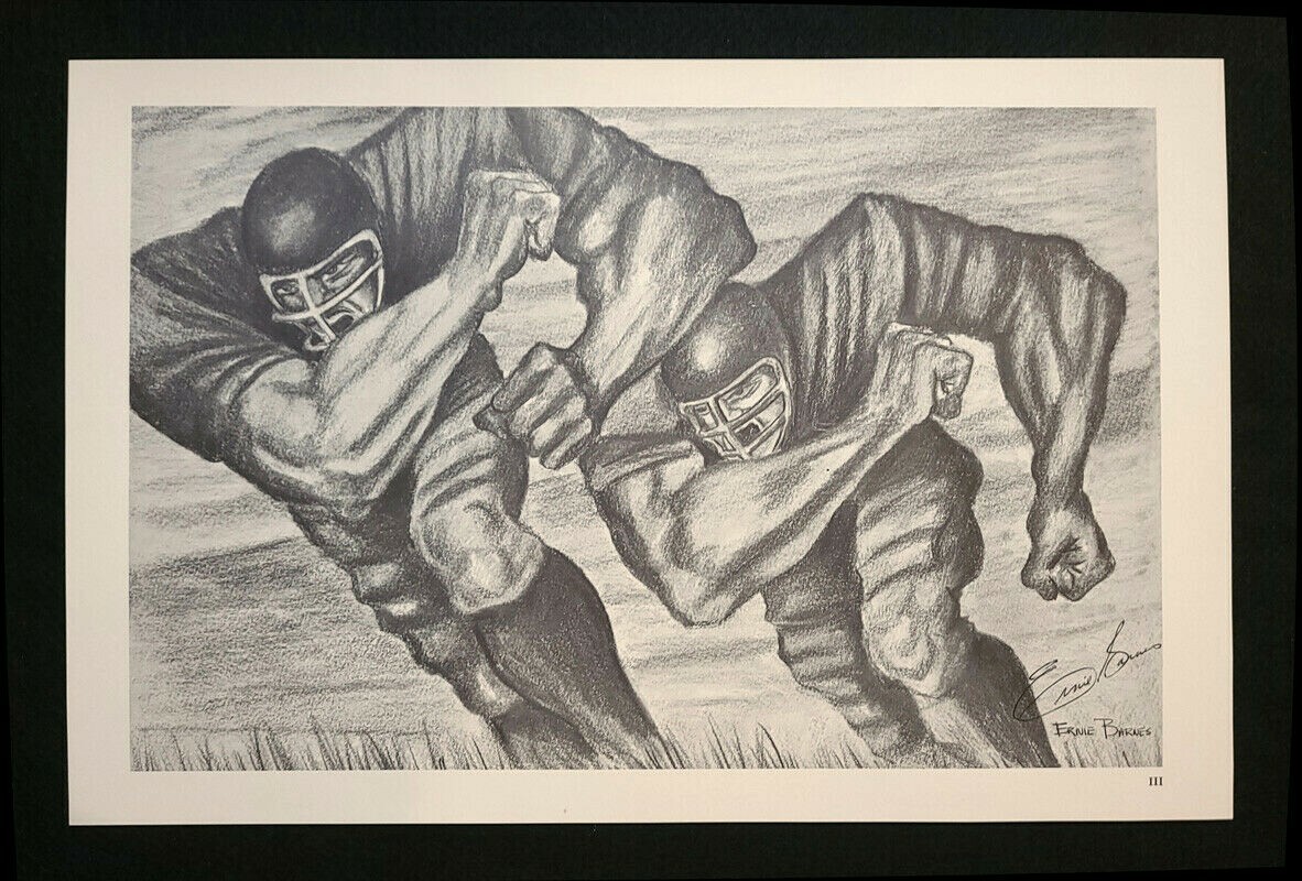 ERNIE BARNES COMPLETE AUTOGRAPHED SET 5 LITHOGRAPHS A PORTFOLIO OF ...