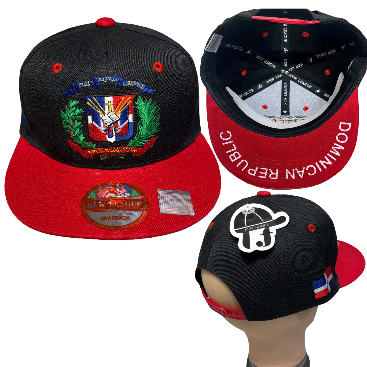 DOMINICAN REPUBLICA FLAG Embroidered Snapback Adjustable Baseball Cap ...
