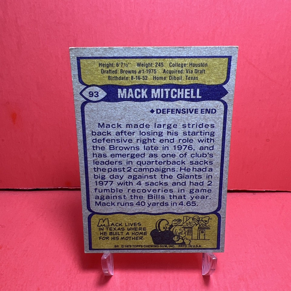 1979 Topps Mack Mitchell #93 VG🦄 | eBay