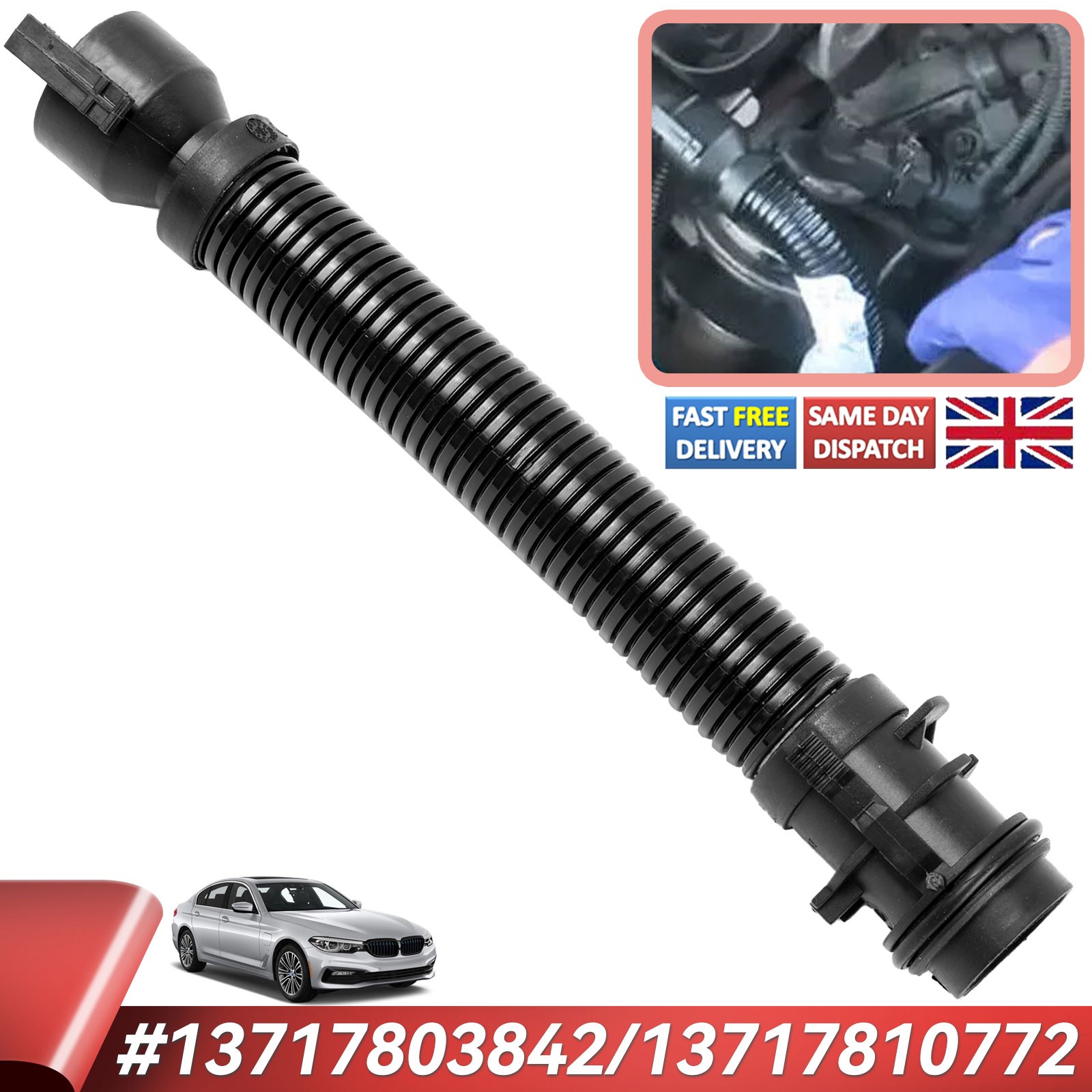 AIR INTAKE BREATHER HOSE PIPE FOR BMW 1 3 5 7 SERIES X3 X5 N47 N57 ...