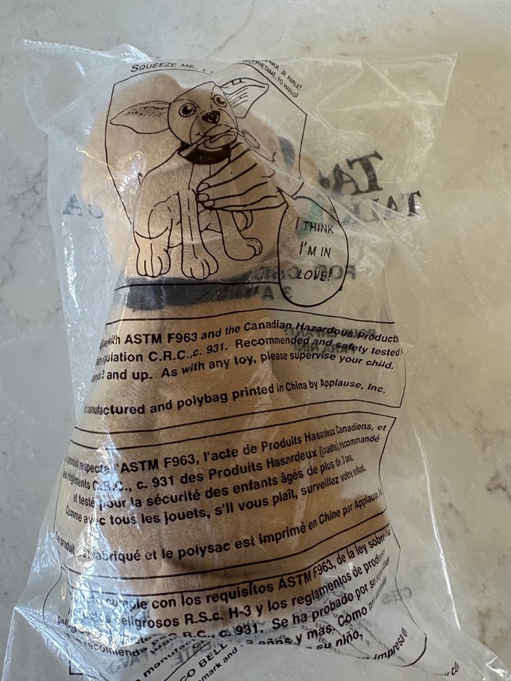 Taco Bell Talking Chihuahua Dog "I Think I'm In Love" Factory Sealed ...