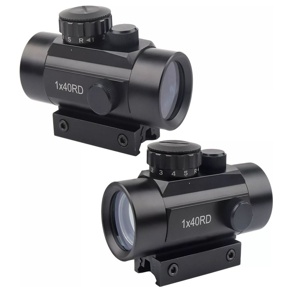 4-12X50 Red Green Reticle Tactical Green Laser&Sight Scope/1x40 Red ...