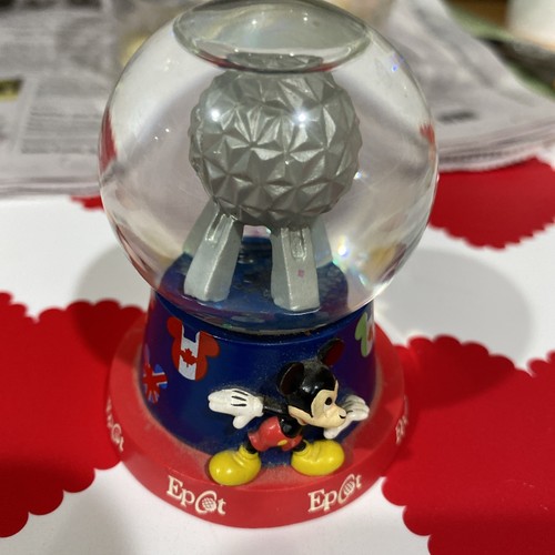 Disney World Park Epcot Spaceship Earth Mickey Mouse Mini Snow Globe ...