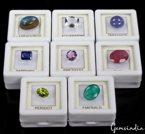 8 Pcs Estate Genuine Semi Precious Loose Mix Cut Multi Gemstones Lot ...